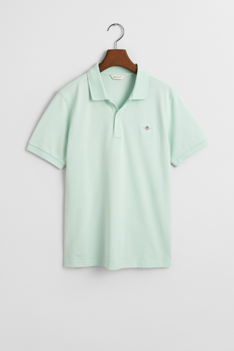 POLOKOŠILE GANT SHIELD SS PIQUE FADED MINT | GANT CZ
