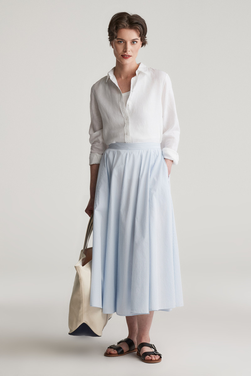 SUKNĚ GANT STRIPED SKIRT FRESH BLUE | GANT CZ