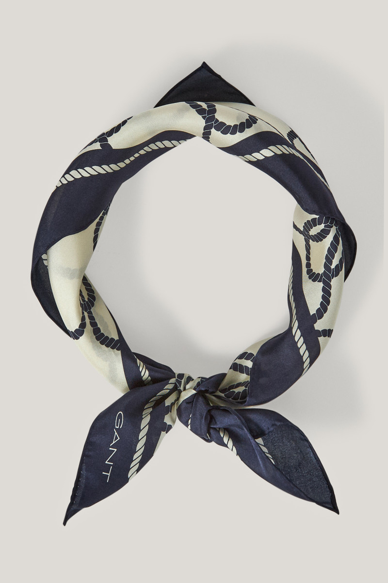 ŠATKA GANT ROPE PRINT SILK SCARF CREAM | GANT SK