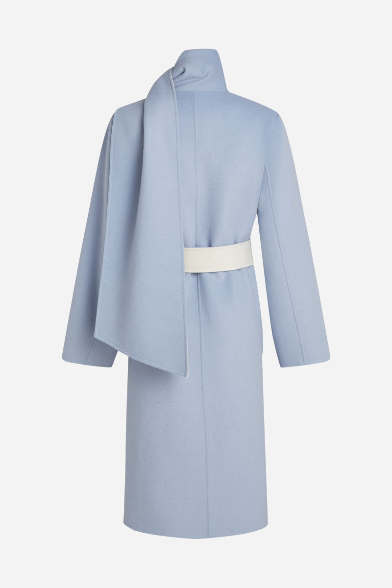KABÁT KARL LAGERFELD SOFT WOOL COAT KENTUCKY BLUE-PRISTINE | VERMONT CZ