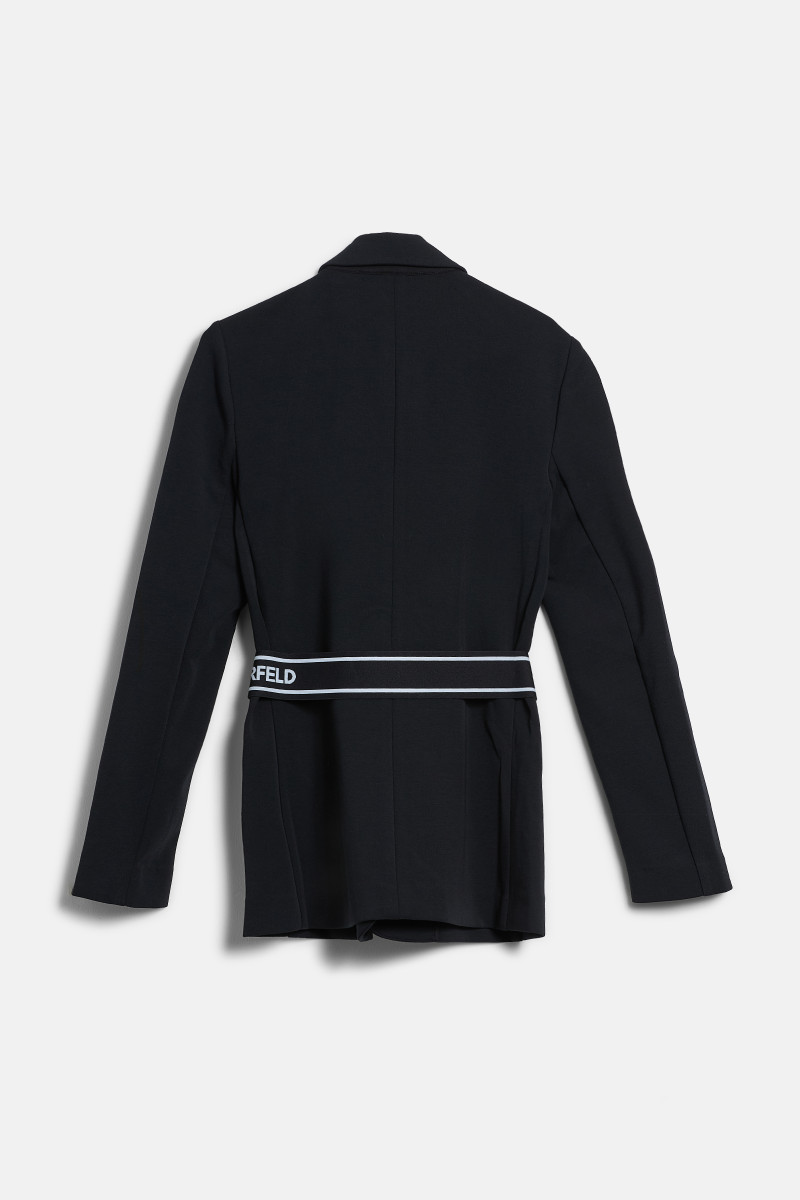 SAKO KARL LAGERFELD LOGO JERSEY BLAZER BLACK | VERMONT SK