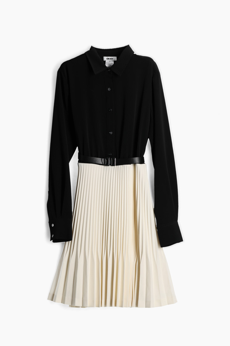 ŠATY DKNY L/S 2FER FIT FLARE BLK/EGGSHELL | VERMONT CZ