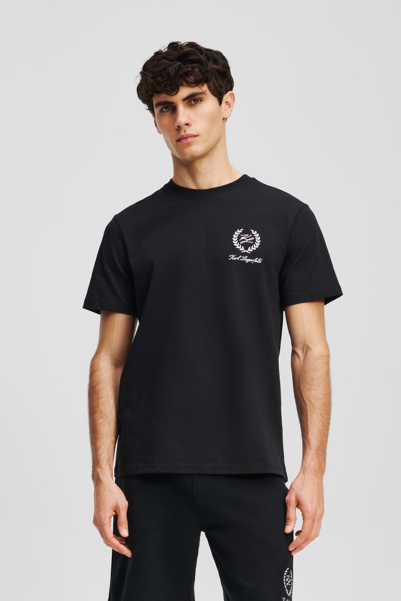 TRIČKO KARL LAGERFELD HOTEL KARL CREST SS T-SHIRT BLACK | VERMONT CZ