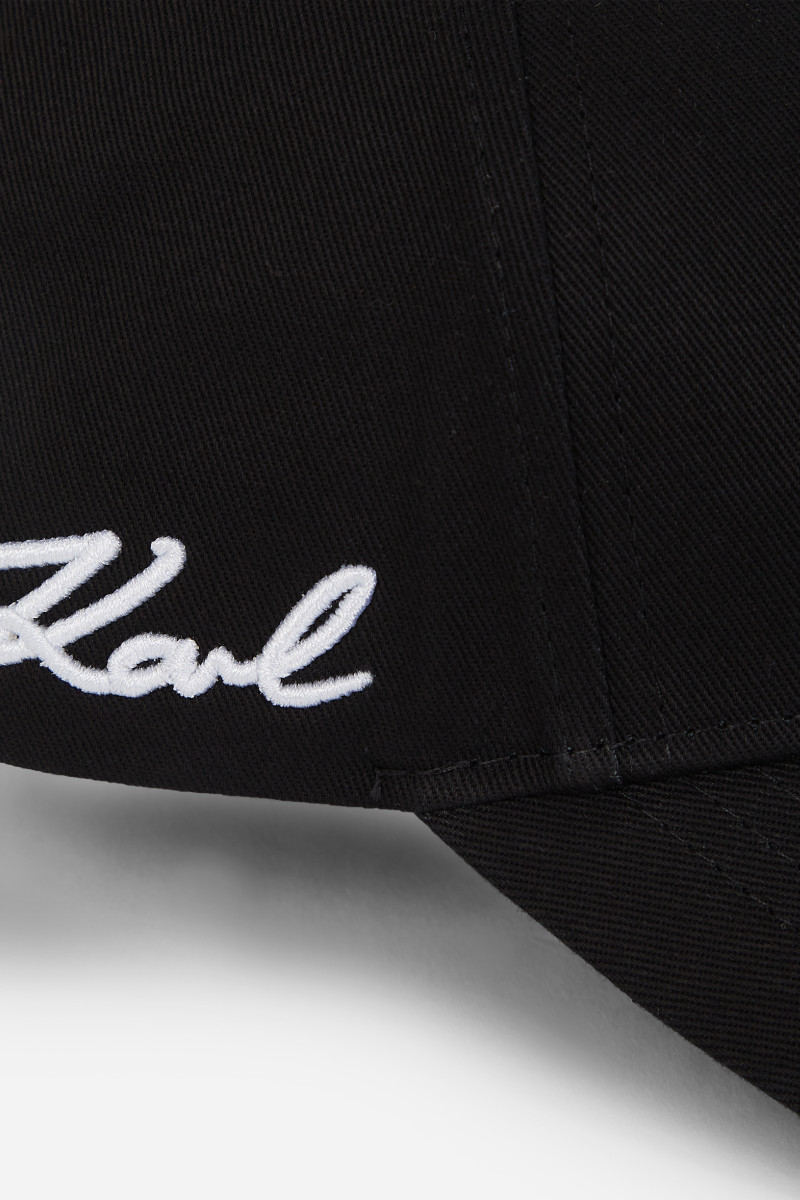 ŠILTOVKA KARL LAGERFELD K/SIGNATURE SIDE LOGO CAP BLACK | VERMONT SK