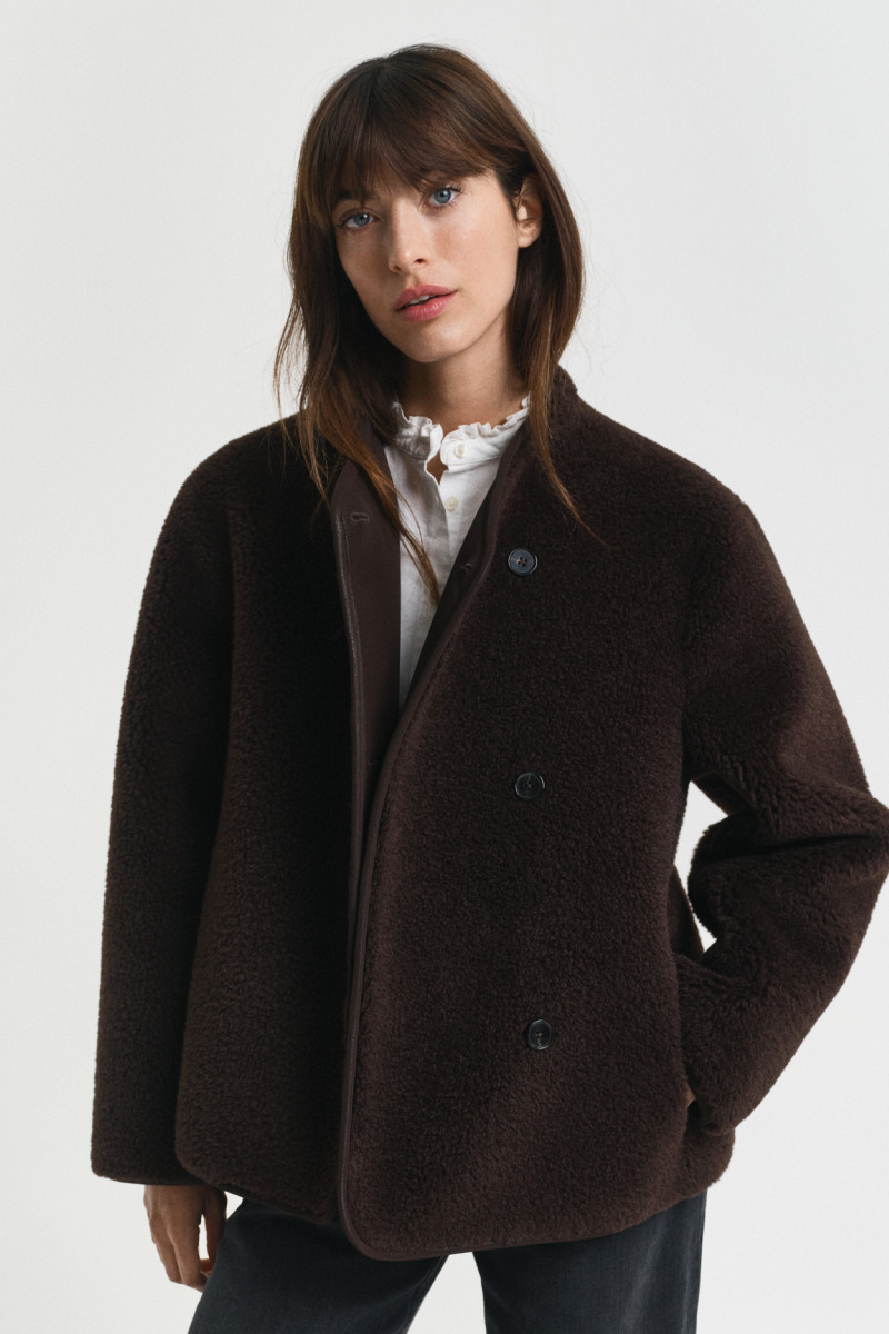 BUNDA GANT FAUX SHEARLING JACKET DEEP BROWN | GANT CZ