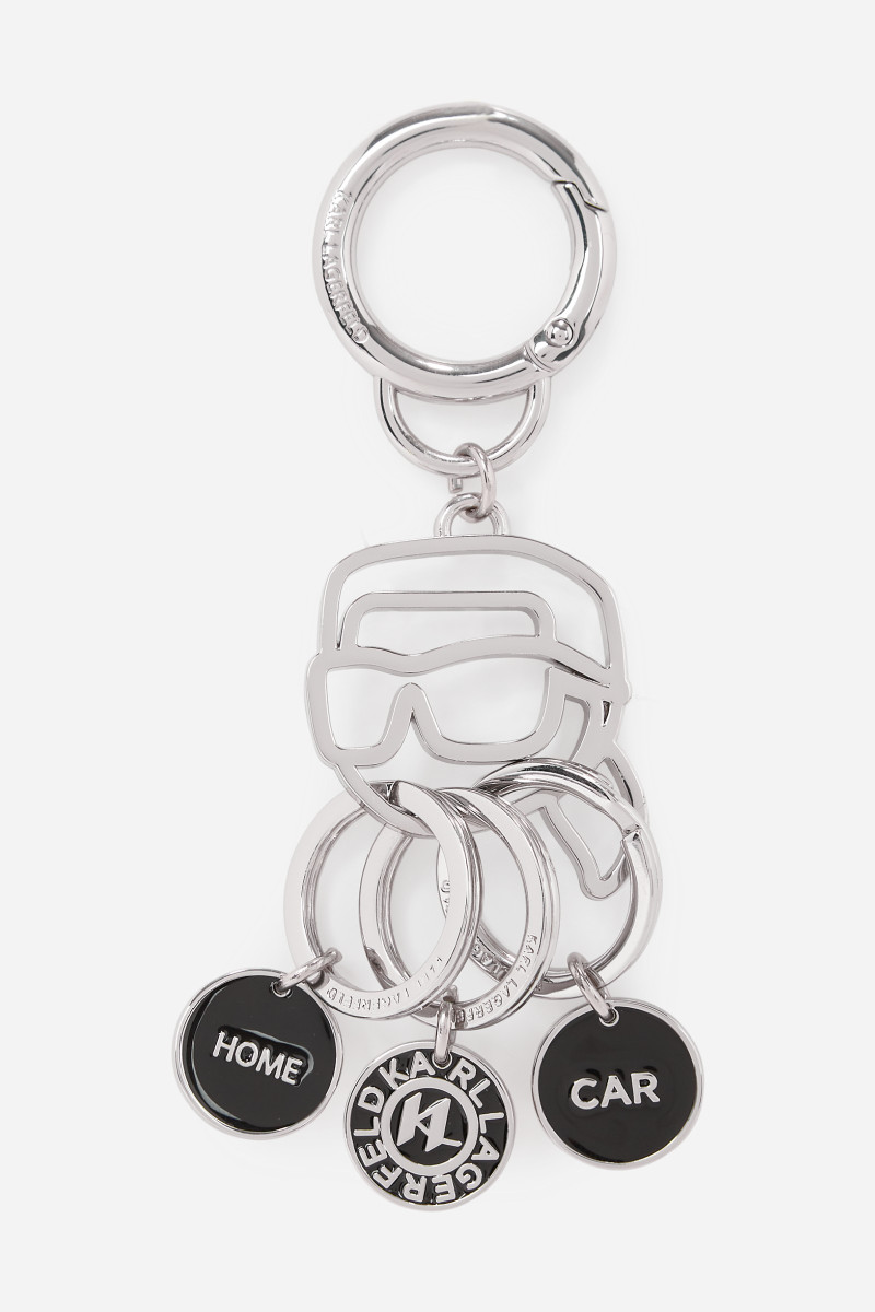 KĽÚČENKA KARL LAGERFELD IKON KEY HOLDER KARL SILVER METAL | VERMONT SK