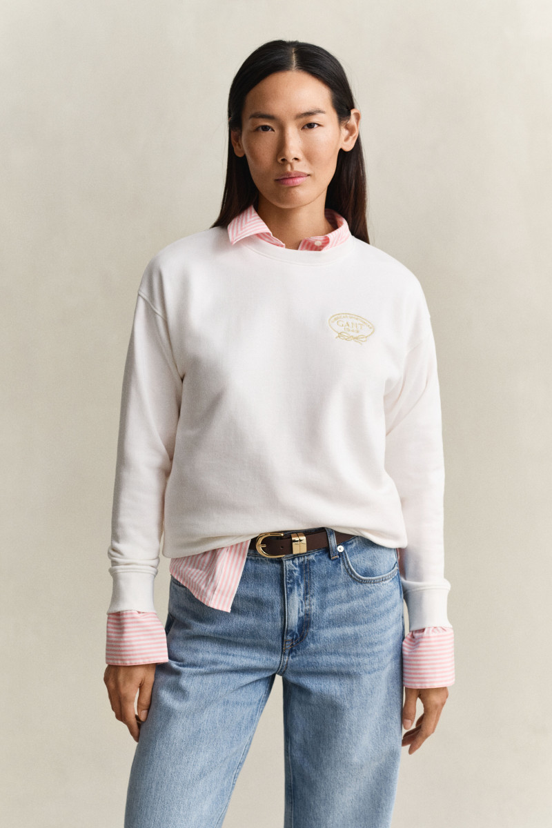 MIKINA GANT ROPE GRAPHIC C-NECK SWEAT EGGSHELL | GANT CZ